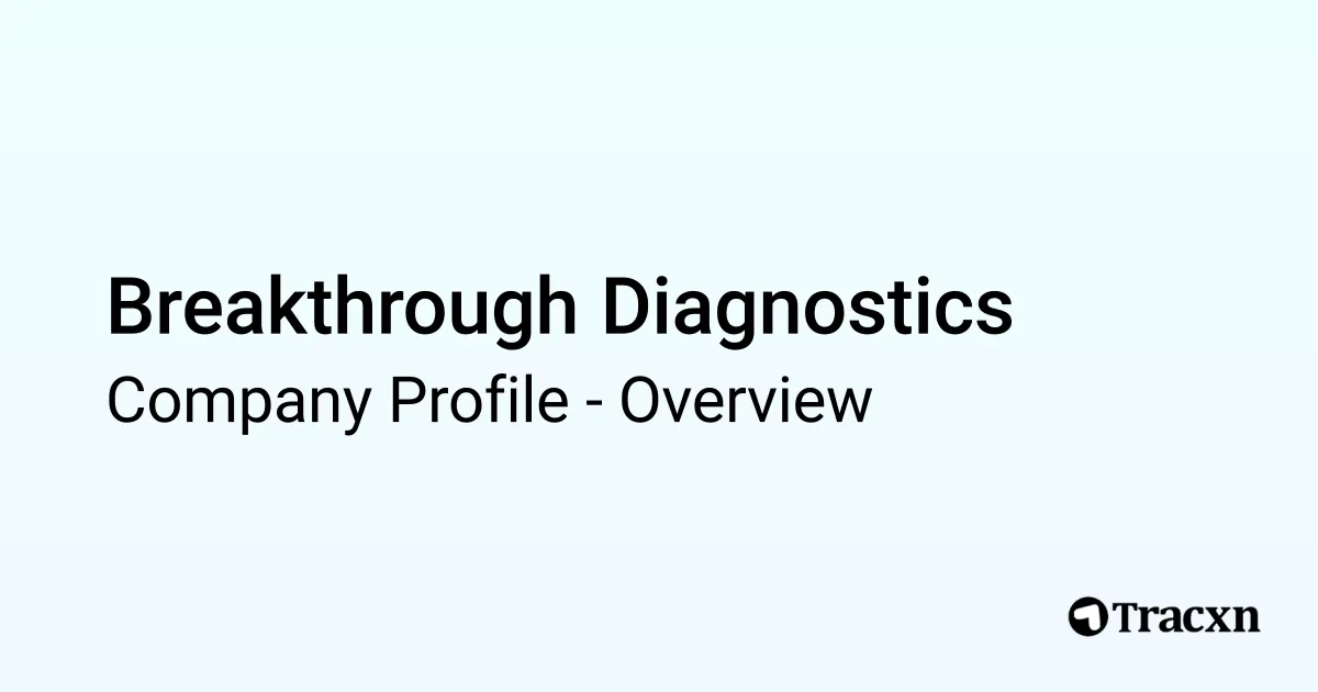 Breakthrough Diagnostics - 2025 Company Profile & Competitors - Tracxn