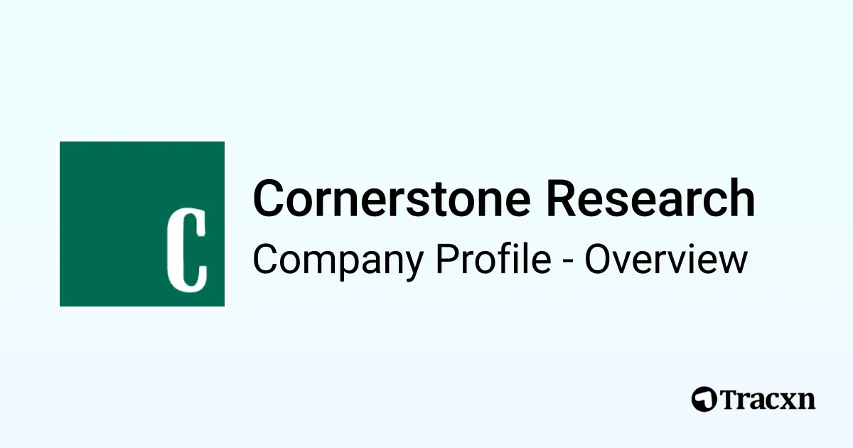 Cornerstone Research - 2026 Company Profile, Team, Funding ...
