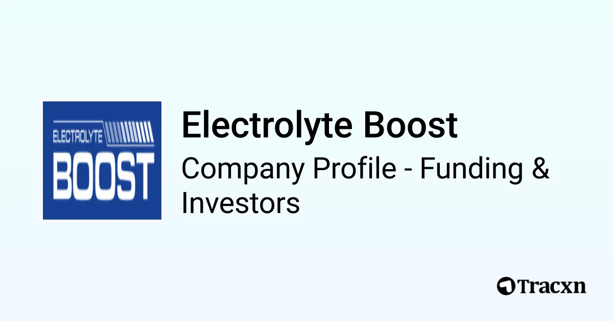 Electrolyte Boost - 2025 Funding Rounds & List of Investors - Tracxn