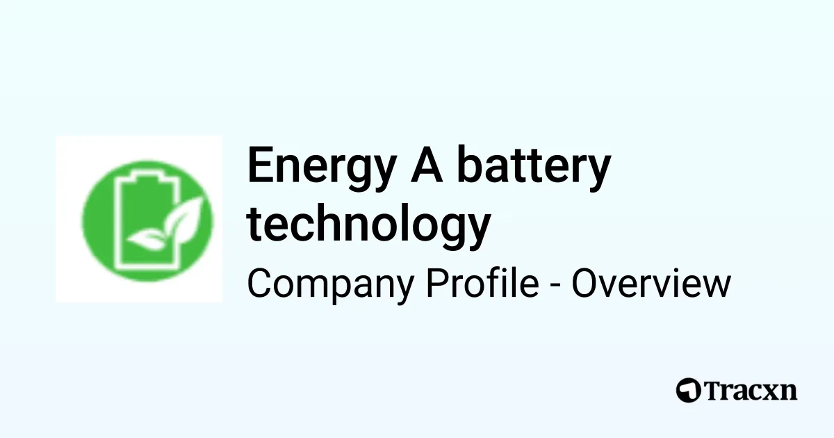 Energy A battery technology - 2025 Company Profile & Competitors - Tracxn
