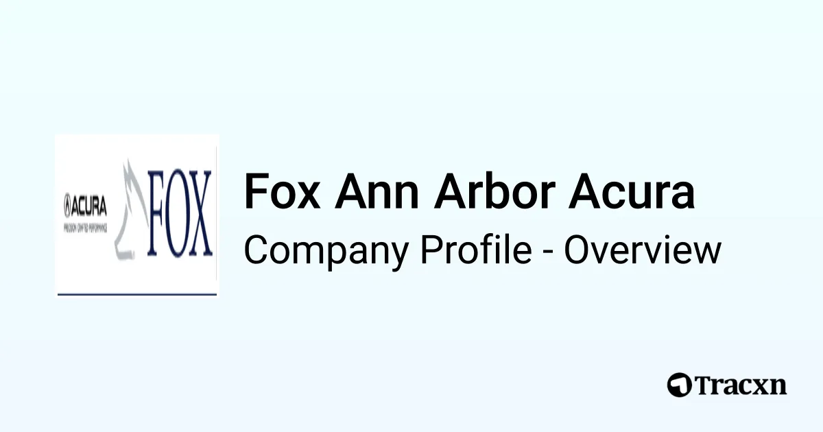 Fox Ann Arbor Acura - 2026 Company Profile - Tracxn