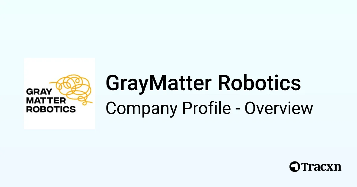 GrayMatter Robotics - 2025 Company Profile, Team, Funding & Competitors - Tracxn