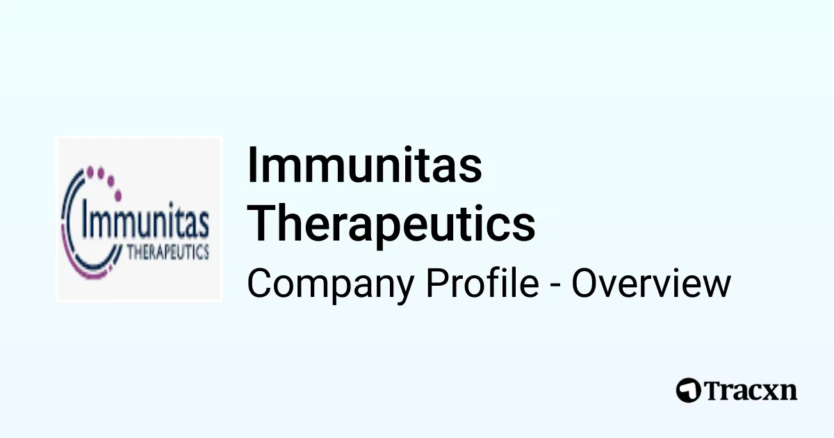 Immunitas Therapeutics - 2026 Company Profile, Team, Funding ...