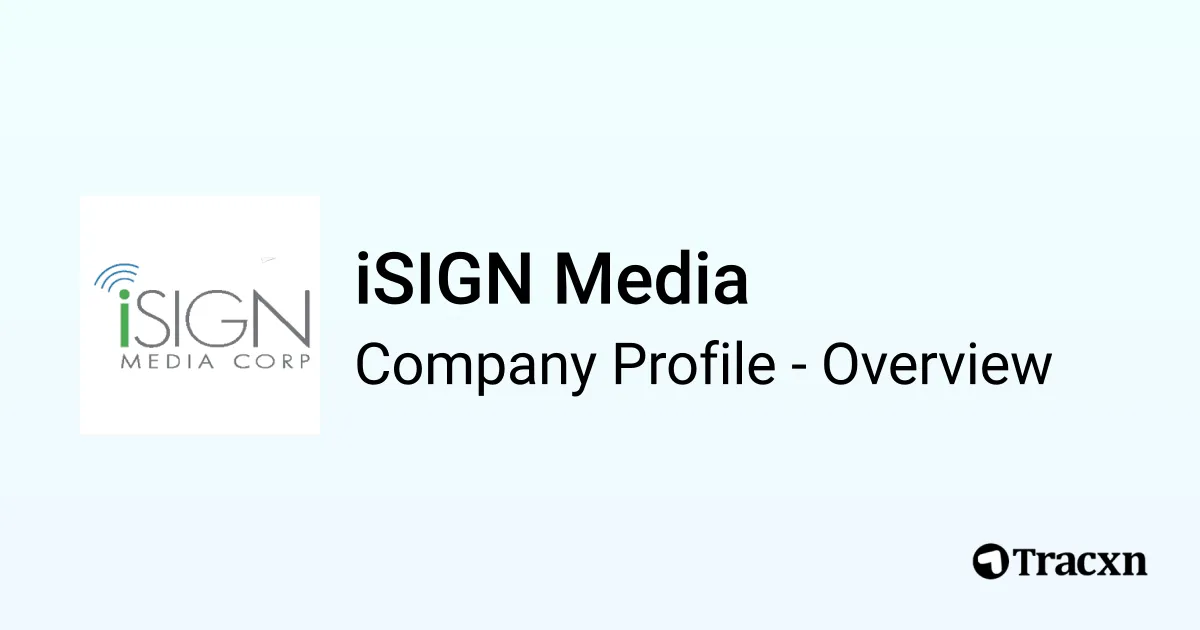 iSIGN Media - 2026 Company Profile, Team, Funding & Competitors - Tracxn