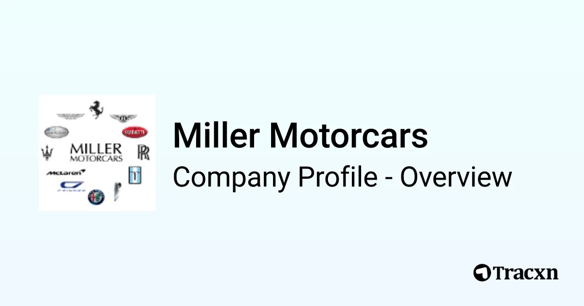 Miller Motorcars - 2026 Company Profile & Competitors - Tracxn