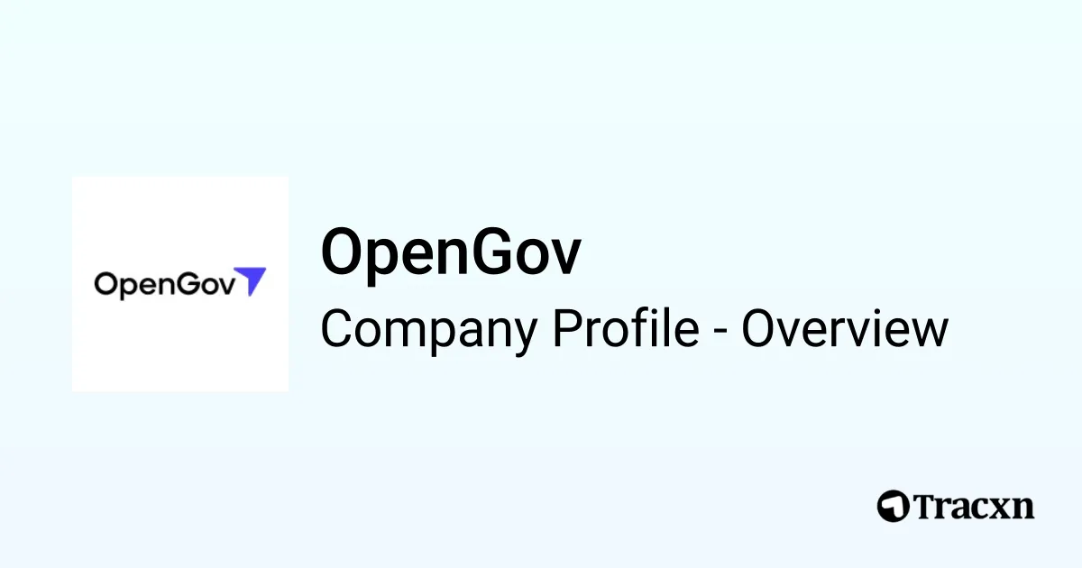OpenGov - 2025 Company Profile, Team, Funding & Competitors - Tracxn