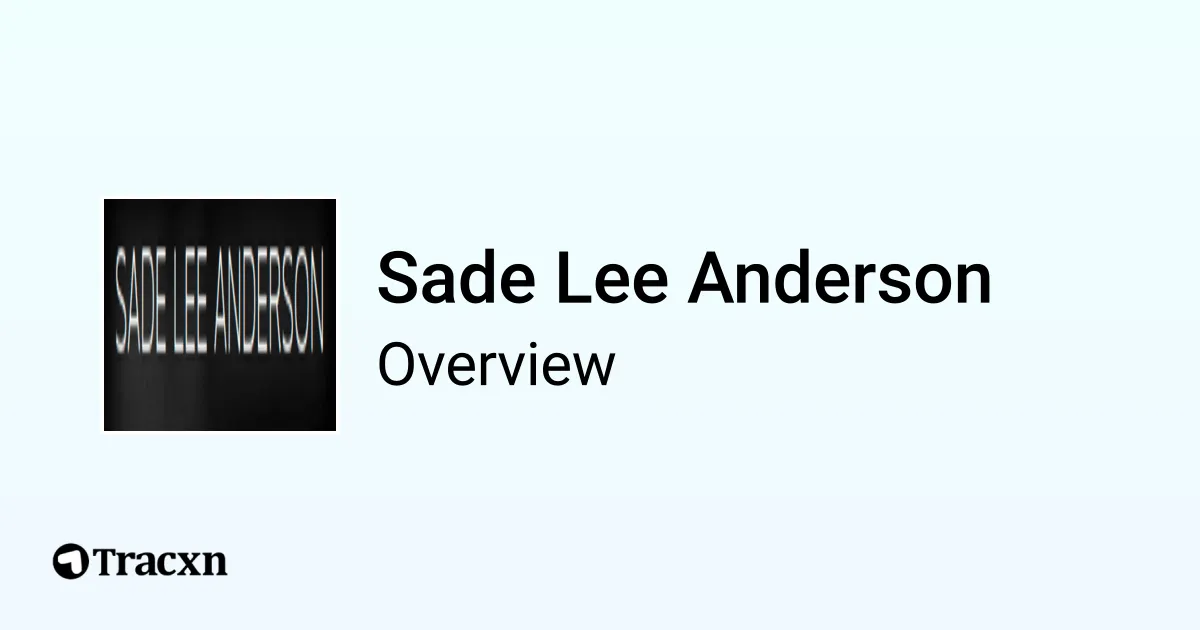Sade Lee Anderson - Company Profile - Tracxn