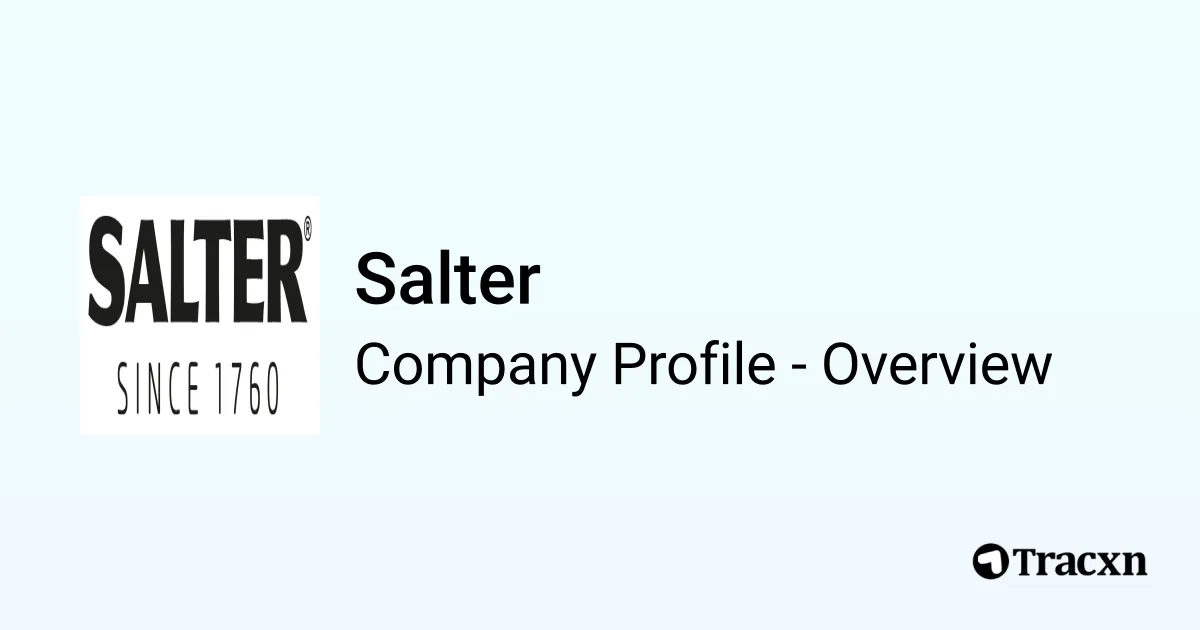 Salter - 2025 Company Profile, Funding, Competitors & Financials - Tracxn