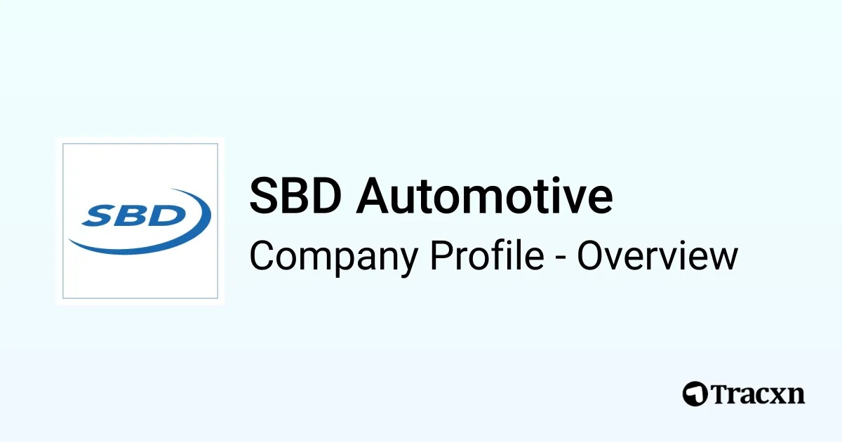 SBD Automotive - 2026 Company Profile, Team, Funding, Competitors ...