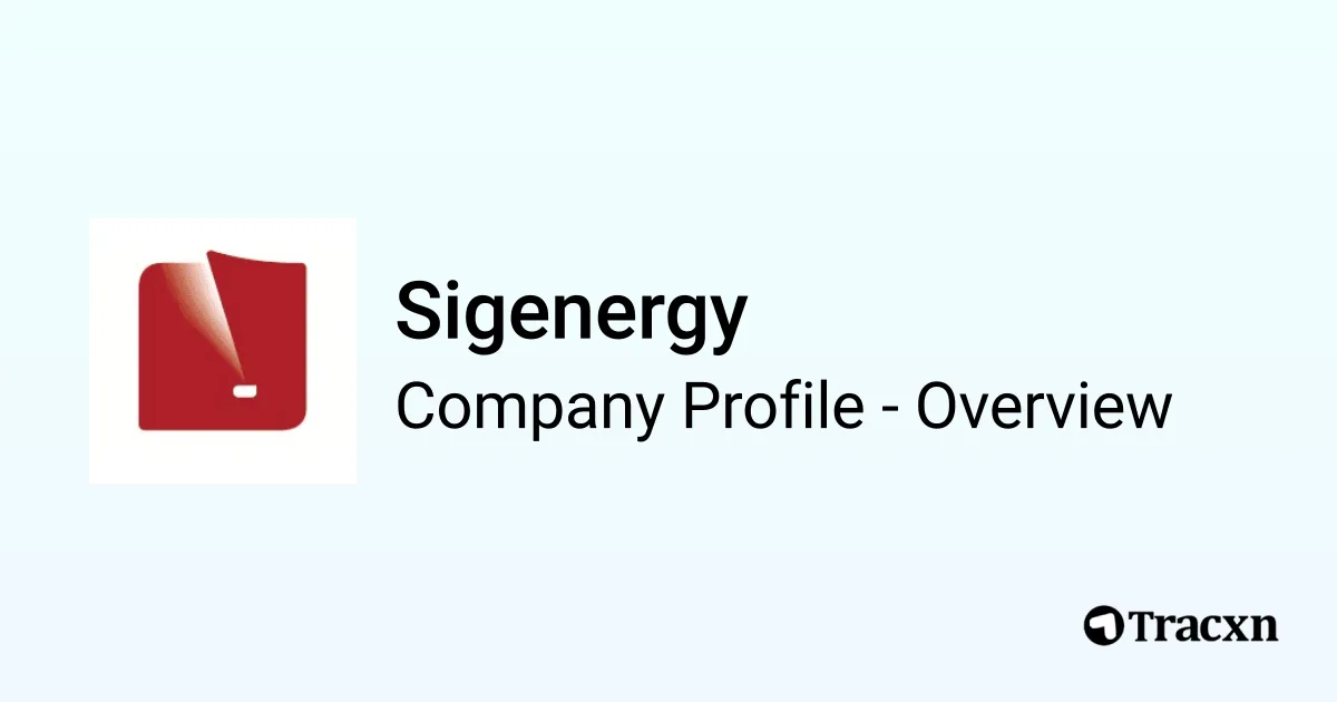 Sigenergy - 2026 Company Profile & Competitors - Tracxn