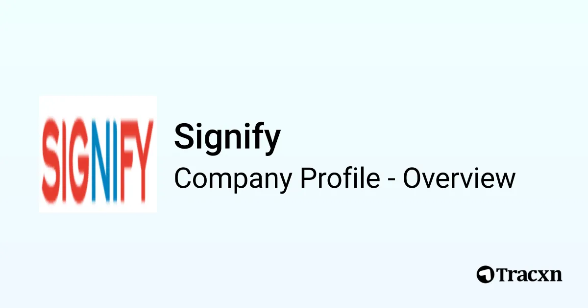 Signify - 2025 Company Profile, Team, Competitors & Financials - Tracxn