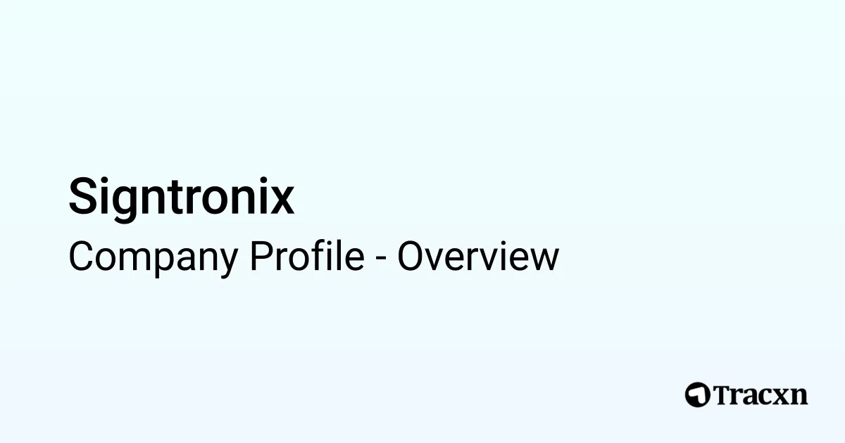 Signtronix - 2025 Company Profile - Tracxn