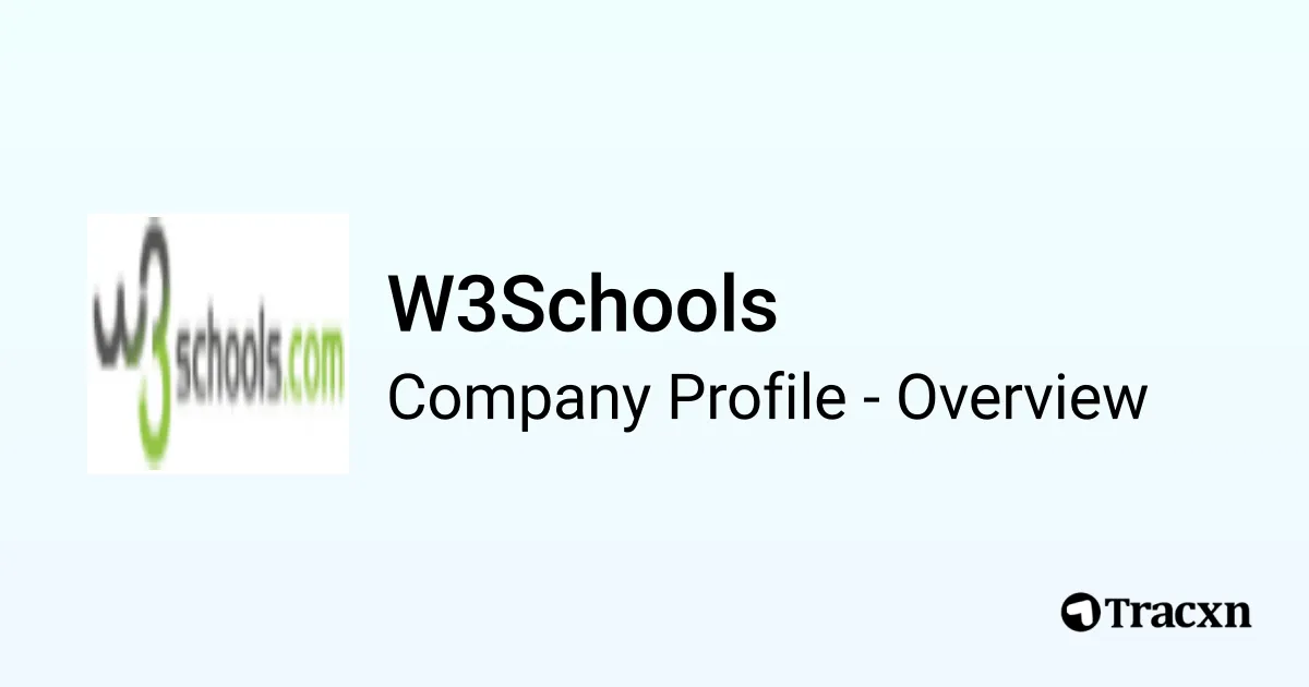 W3Schools - 2025 Company Profile, Team, Competitors & Financials - Tracxn