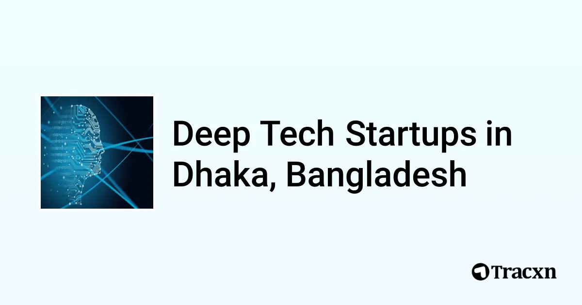 Top startups in Deep Tech in Dhaka, Bangladesh (Jul, 2025) - Tracxn