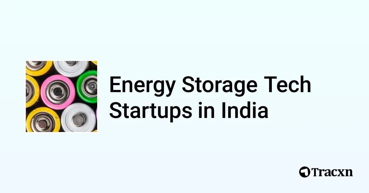 Top startups in Energy Storage Tech in India (Oct, 2025) - Tracxn