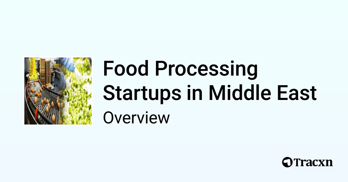 Food Processing in Middle East - 2025 Market & Investments Trends - Tracxn