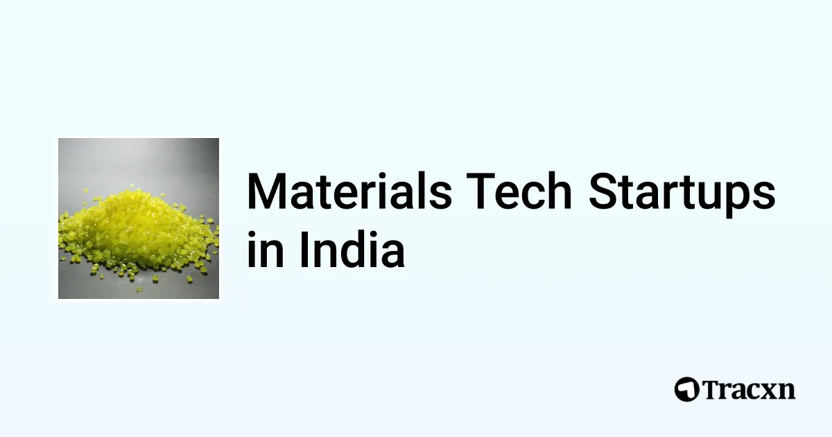 Top startups in Materials Tech in India (Oct, 2025) - Tracxn