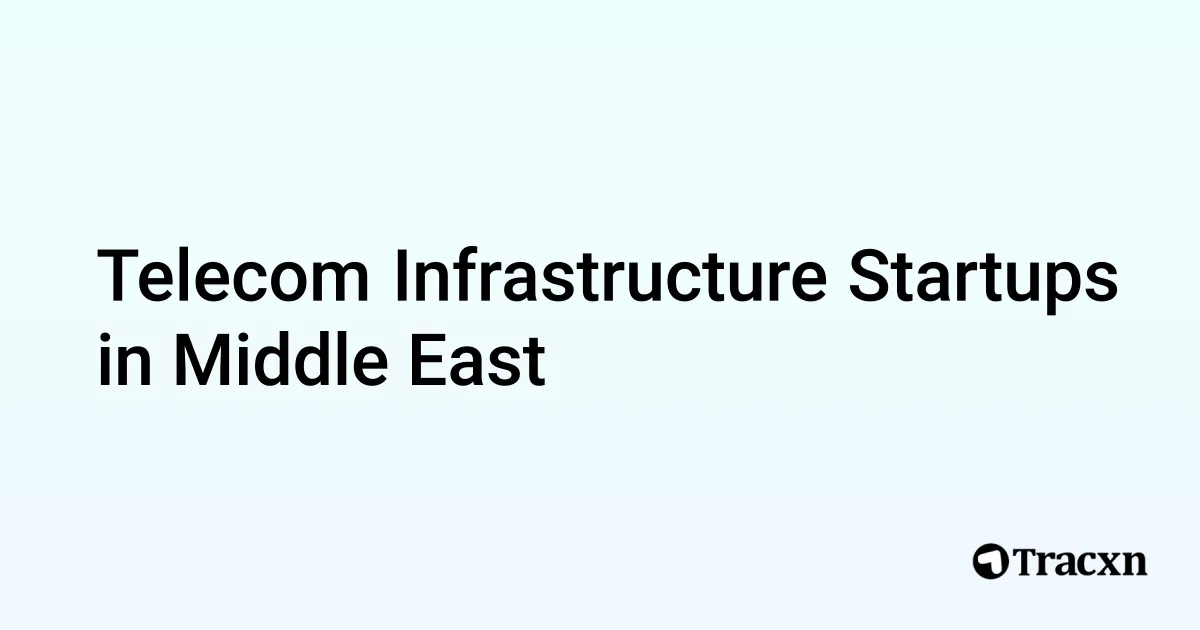 Top startups in Telecom Infrastructure in Middle East (Jul, 2025) - Tracxn