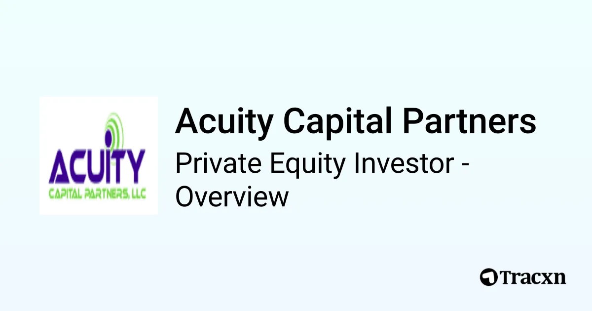 Acuity Capital Partners - 2025 Investor Profile, Portfolio, Team & Exits - Tracxn