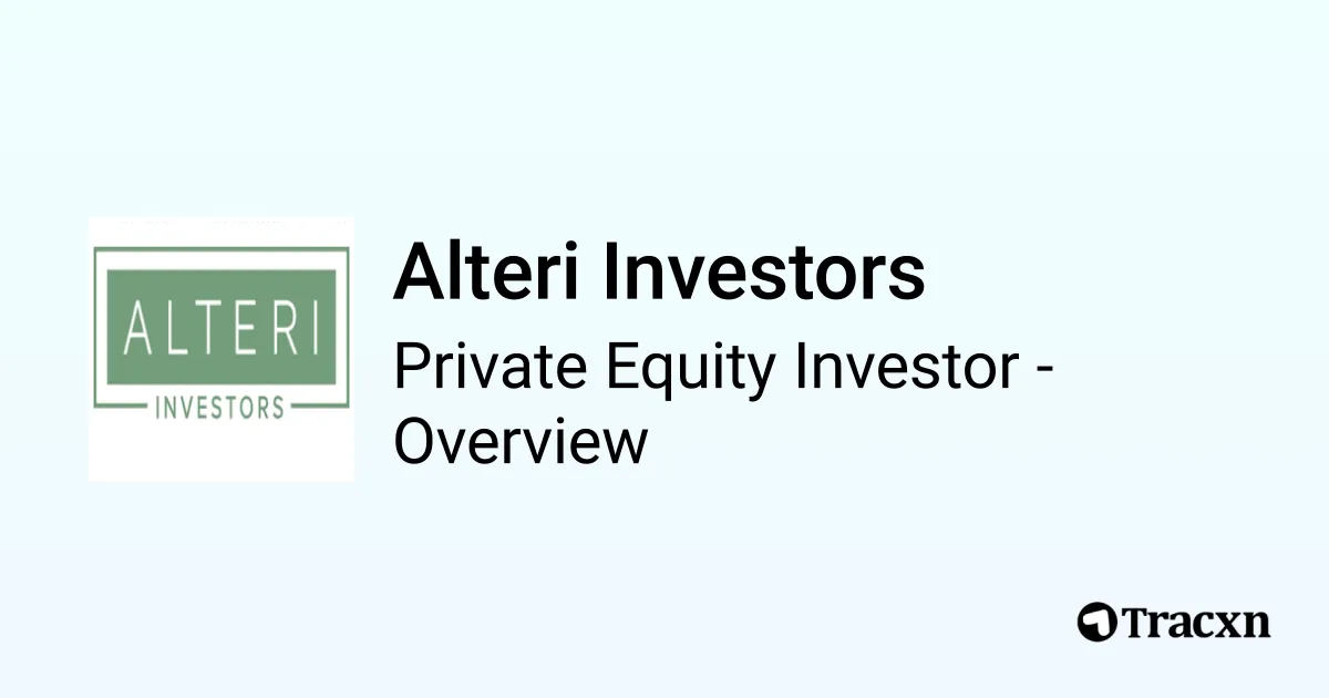 Alteri Investors - 2026 Investor Profile, Portfolio, Team & Exits - Tracxn
