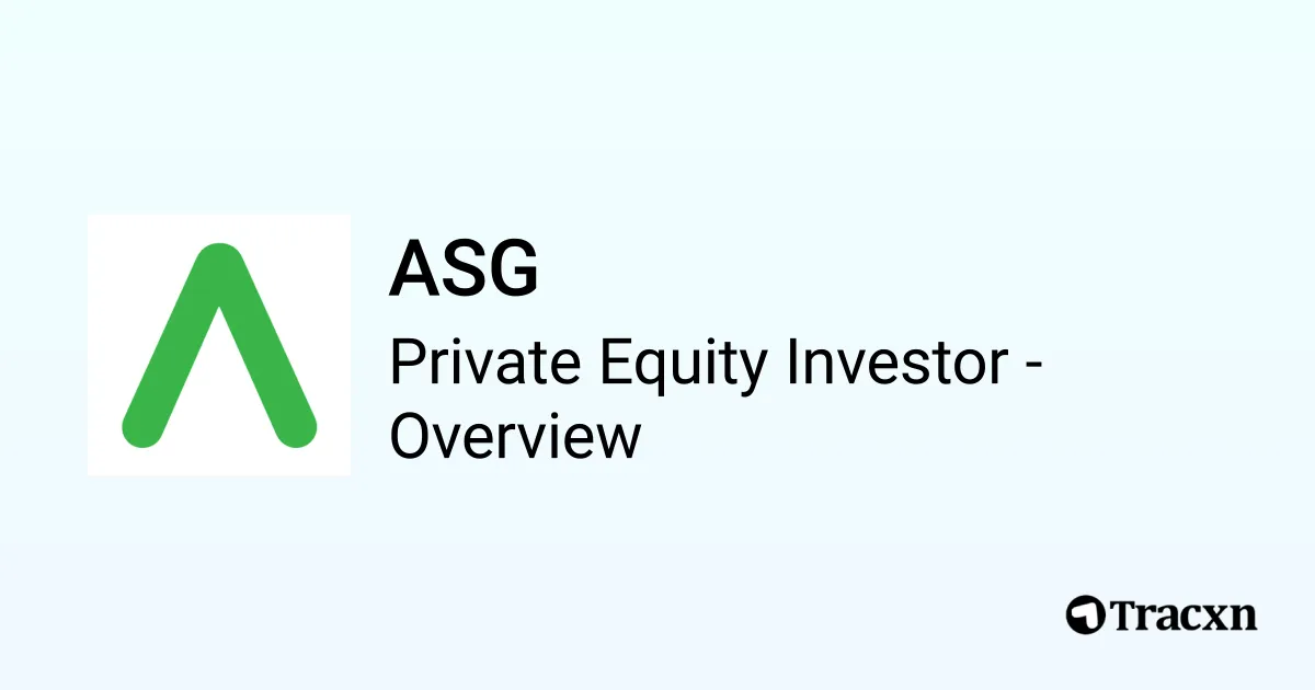 ASG - 2026 Investor Profile, Portfolio, Team & Exits - Tracxn