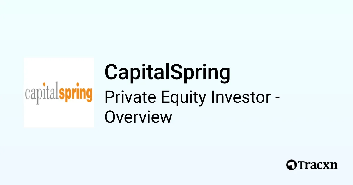 CapitalSpring - 2025 Investor Profile, Portfolio, Team & Exits - Tracxn