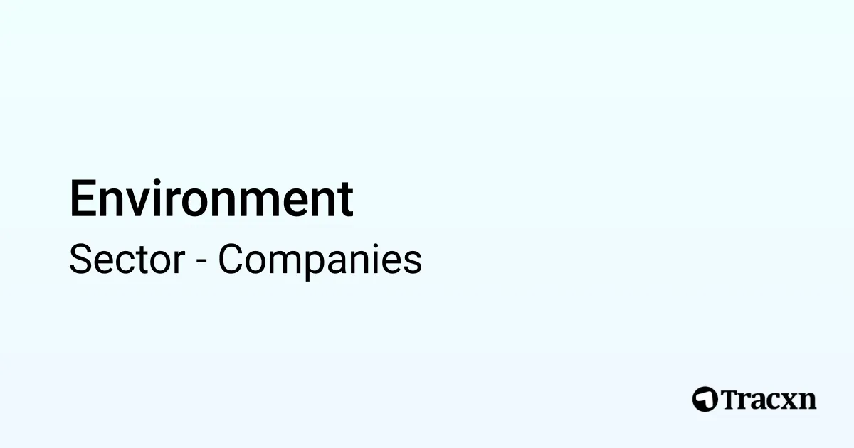 Top Companies in Environment Worldwide (Sep, 2025) - Tracxn