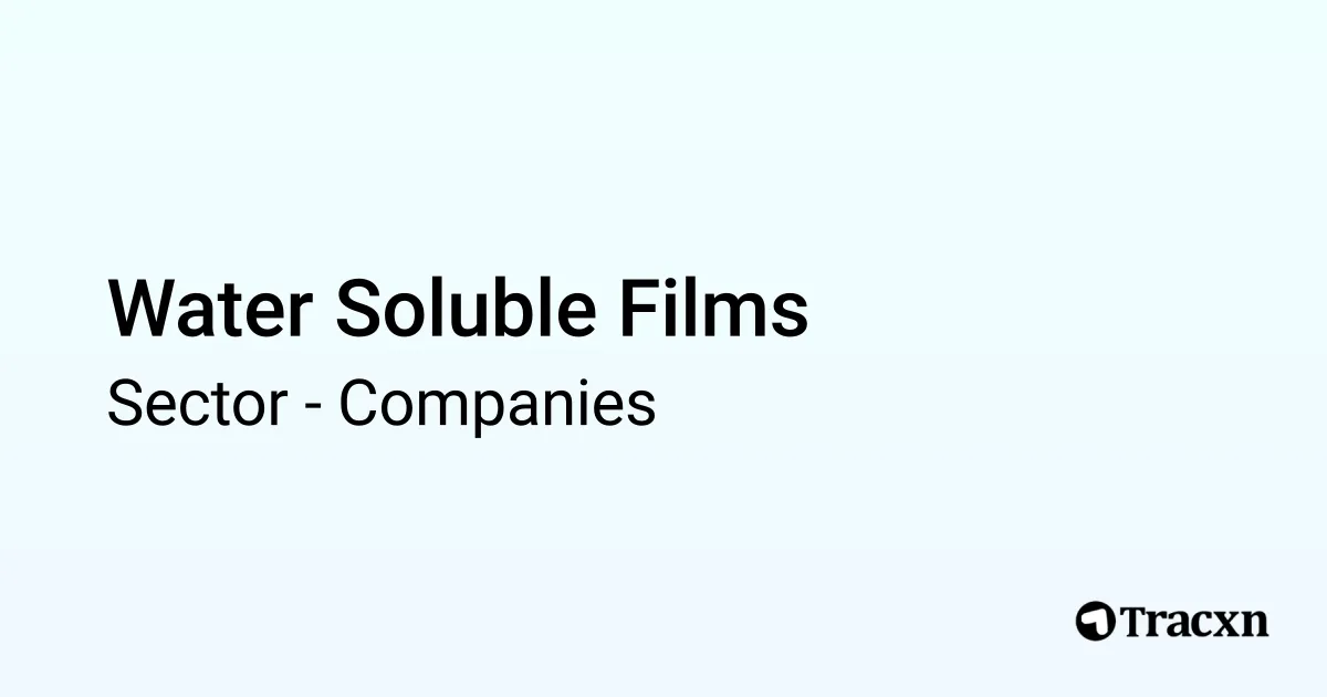 Top Companies in Water Soluble Films Worldwide (Apr, 2026) - Tracxn