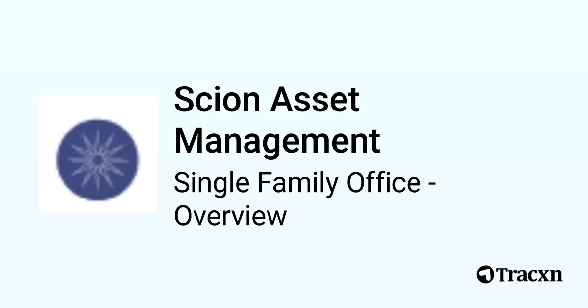 Scion Asset Management - 2026 Investor Profile, Portfolio & Team - Tracxn