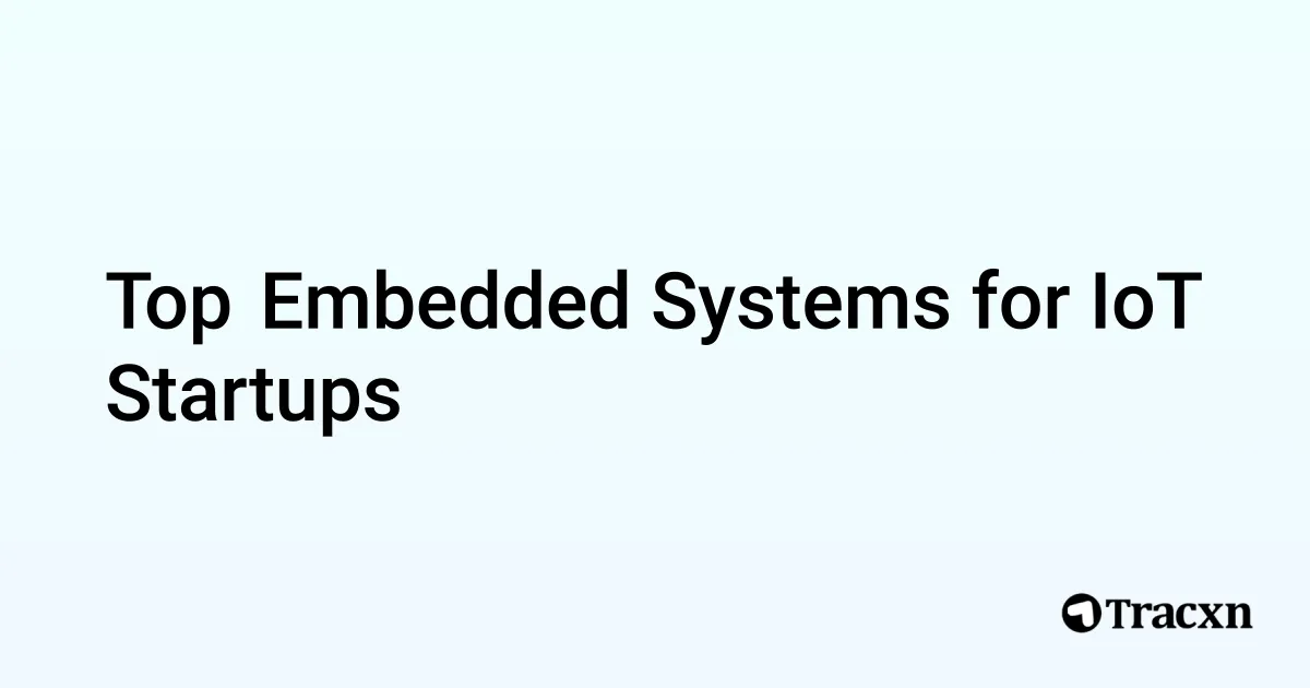 Top Companies in Embedded Systems for IoT (Jul, 2025) - Tracxn