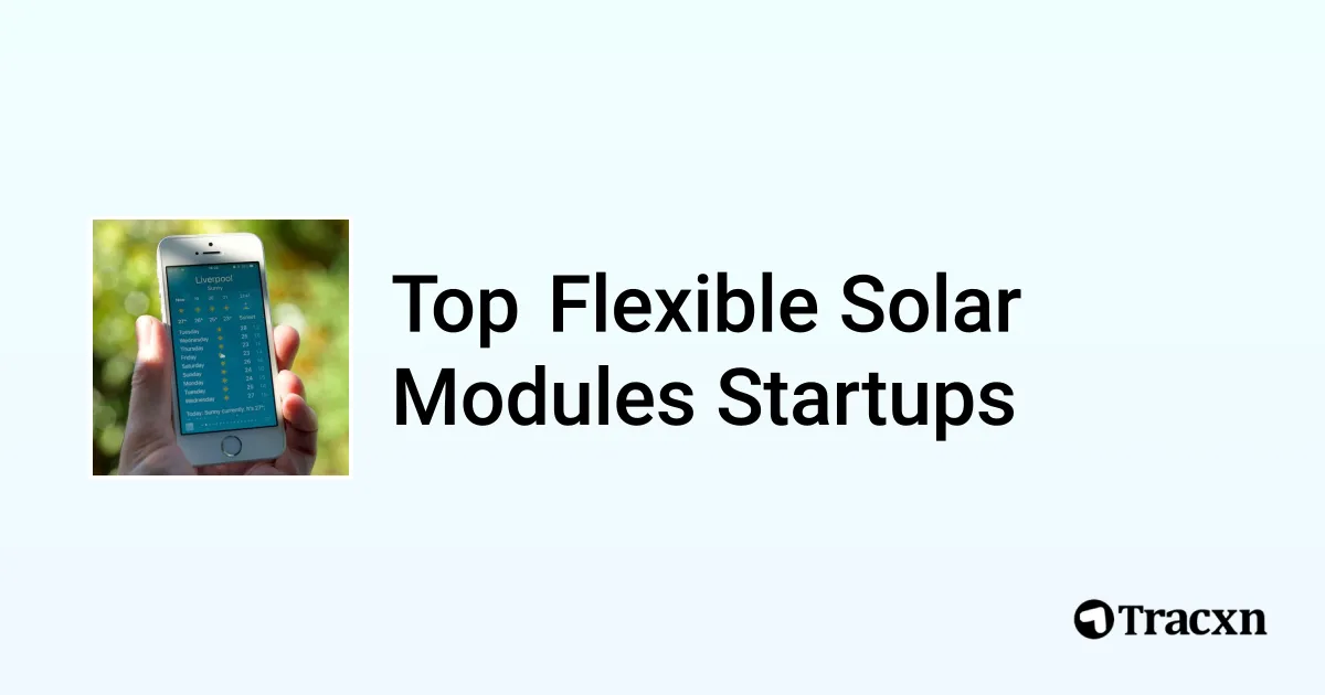 Top Companies in Flexible Solar Modules (Apr, 2026) - Tracxn