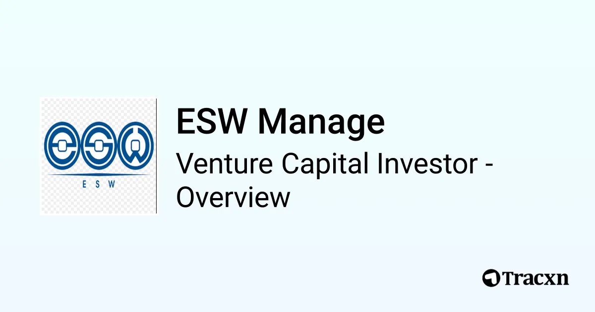 ESW Manage - 2025 Investor Profile & Portfolio - Tracxn