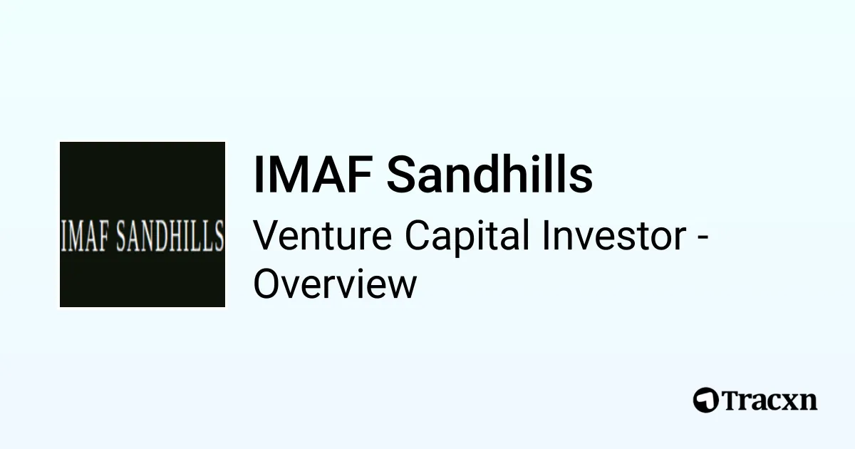 IMAF Sandhills - 2026 Investor Profile & Portfolio - Tracxn