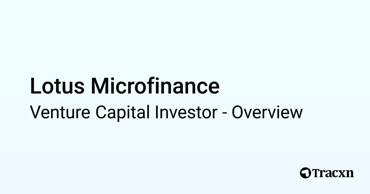 Lotus Microfinance - 2025 Investor Profile, Team & Investment Trends ...