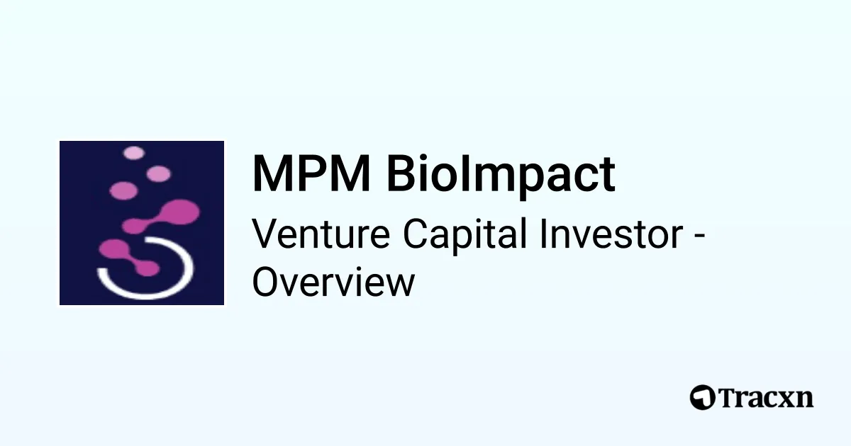 MPM BioImpact - 2025 Investor Profile, Portfolio, Team & Investment Trends - Tracxn