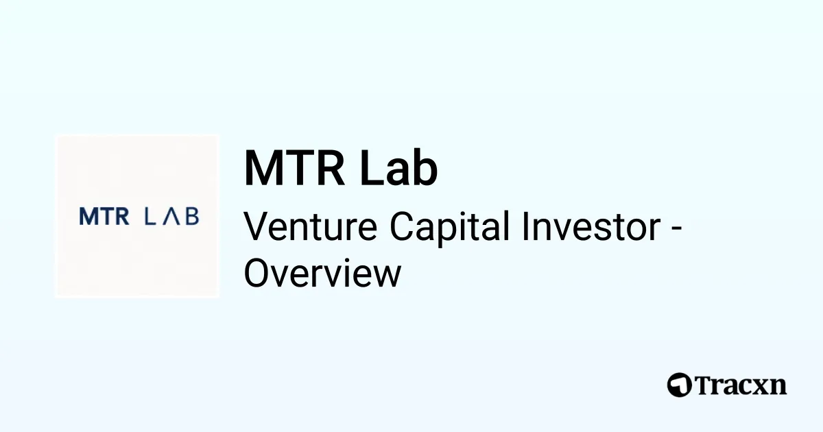 MTR Lab - 2026 Investor Profile, Portfolio, Team & Investment Trends ...