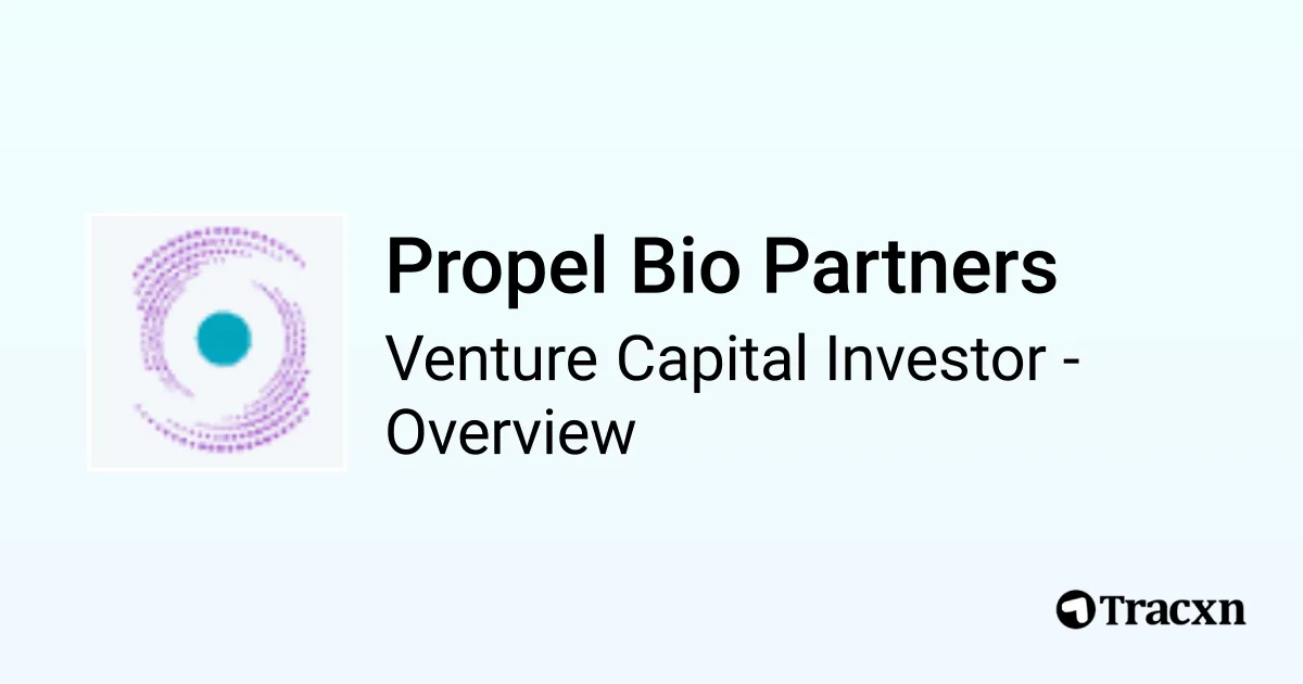 Propel Bio Partners - 2026 Investor Profile, Portfolio, Team & Investment Trends - Tracxn