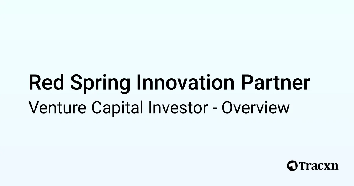 Red Spring Innovation Partner - 2025 Investor Profile, Portfolio, Team ...