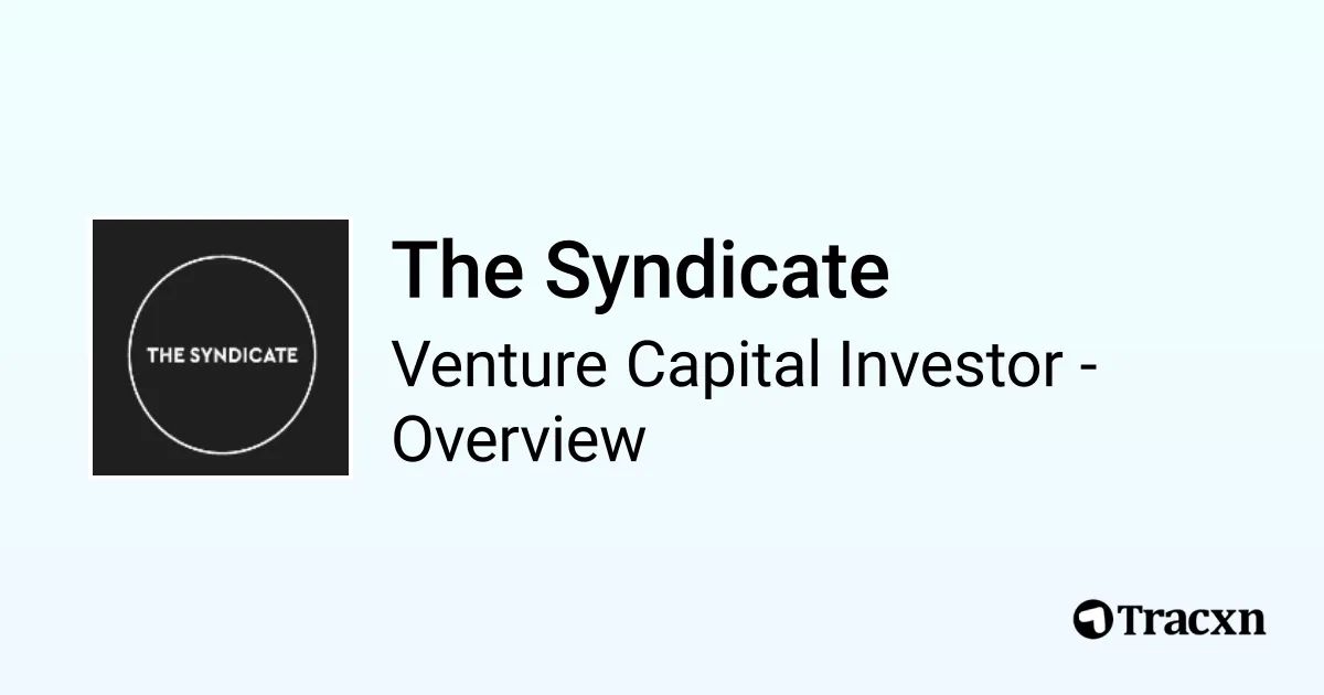 The Syndicate - 2026 Investor Profile, Portfolio, Team & Investment ...